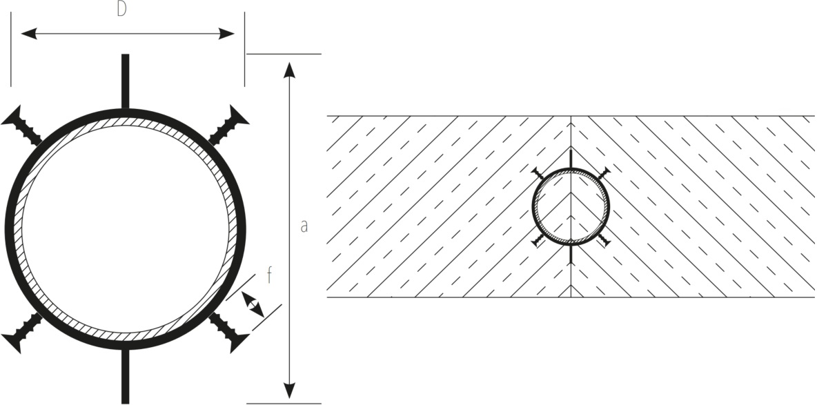 Pipe for vertical induced scratches - E type | EXTREA